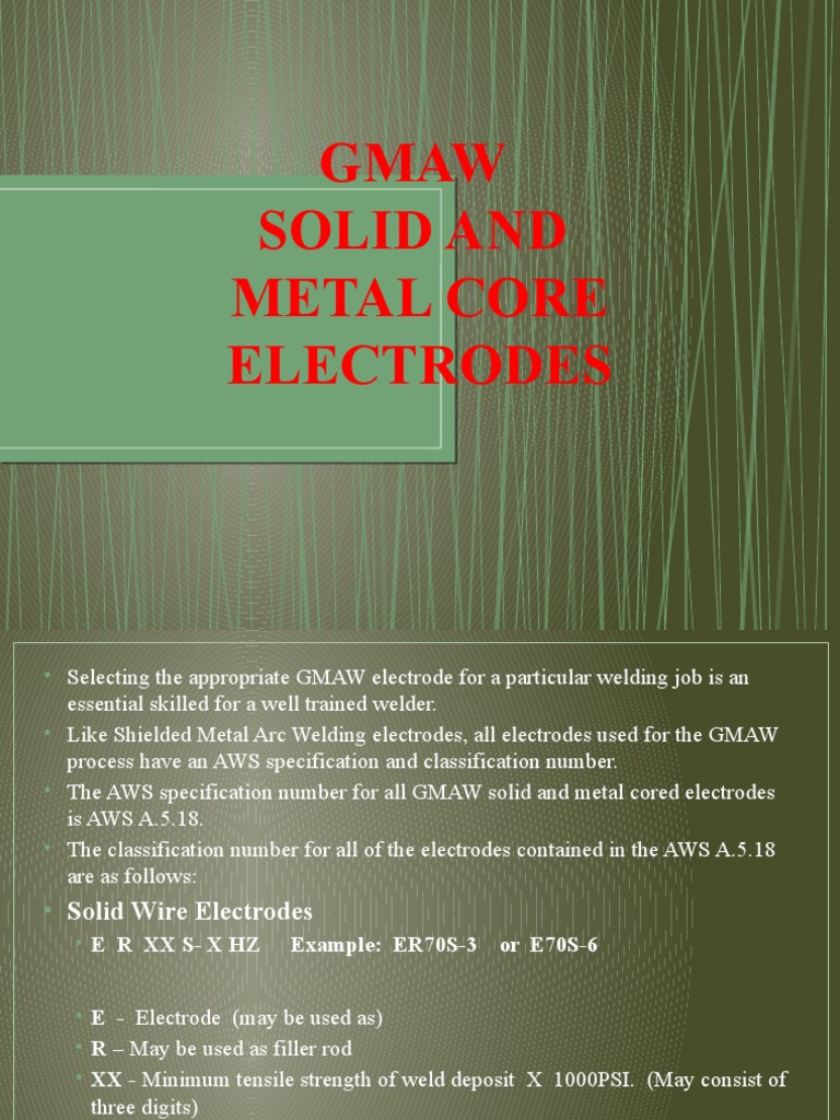 Gmaw Solid and Metal Core Electrodes | PDF