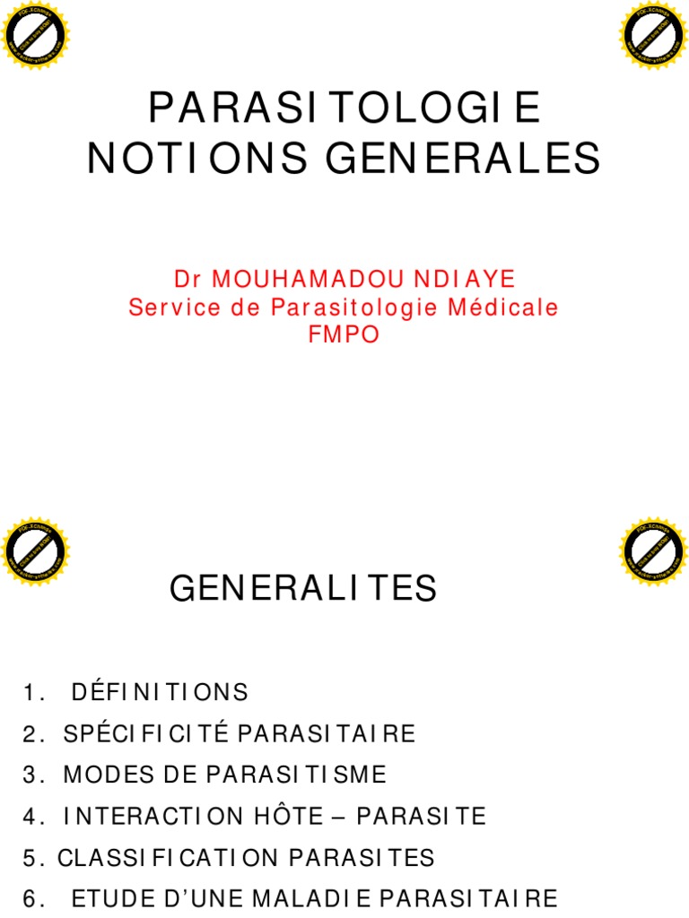 Introduction à la Parasitologie Médicale | PDF | Parasitisme ...