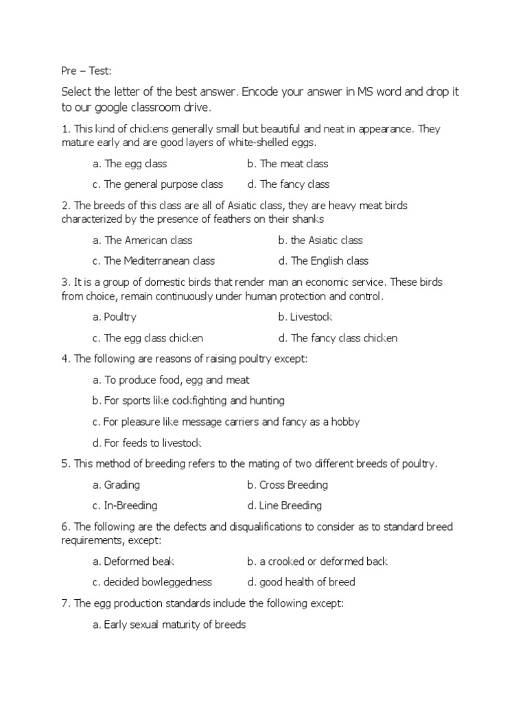 Module 1 Pre-Test | PDF