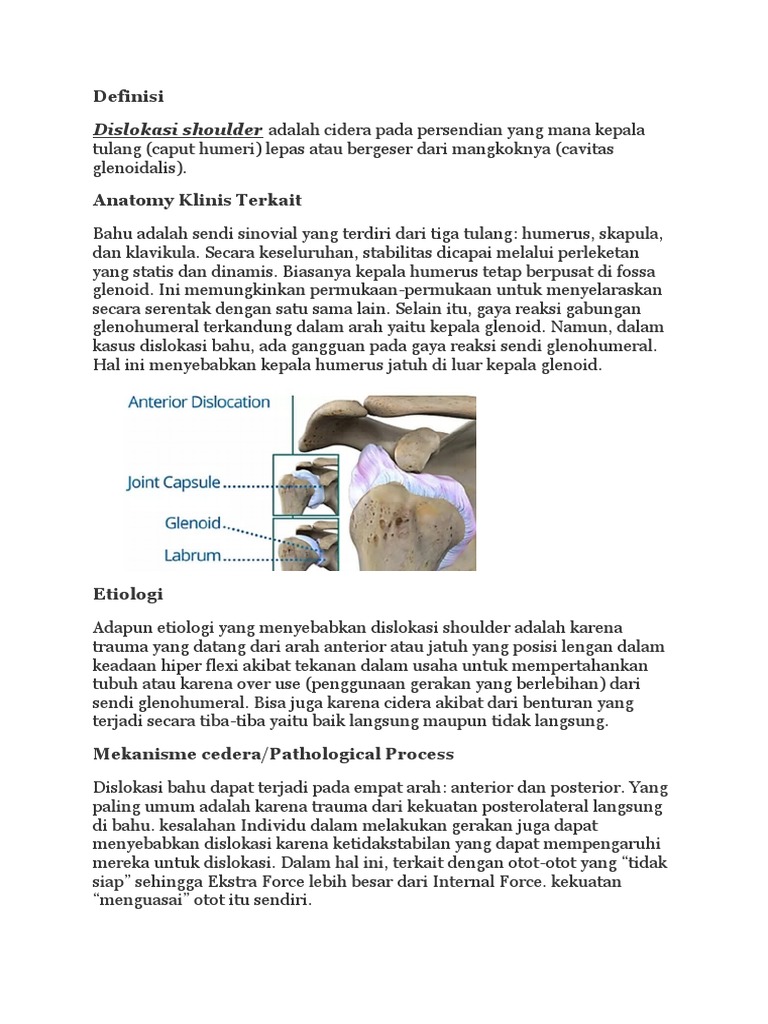 Dislokasi Bahu | PDF | Pengembangan Diri | Kesehatan Holistik