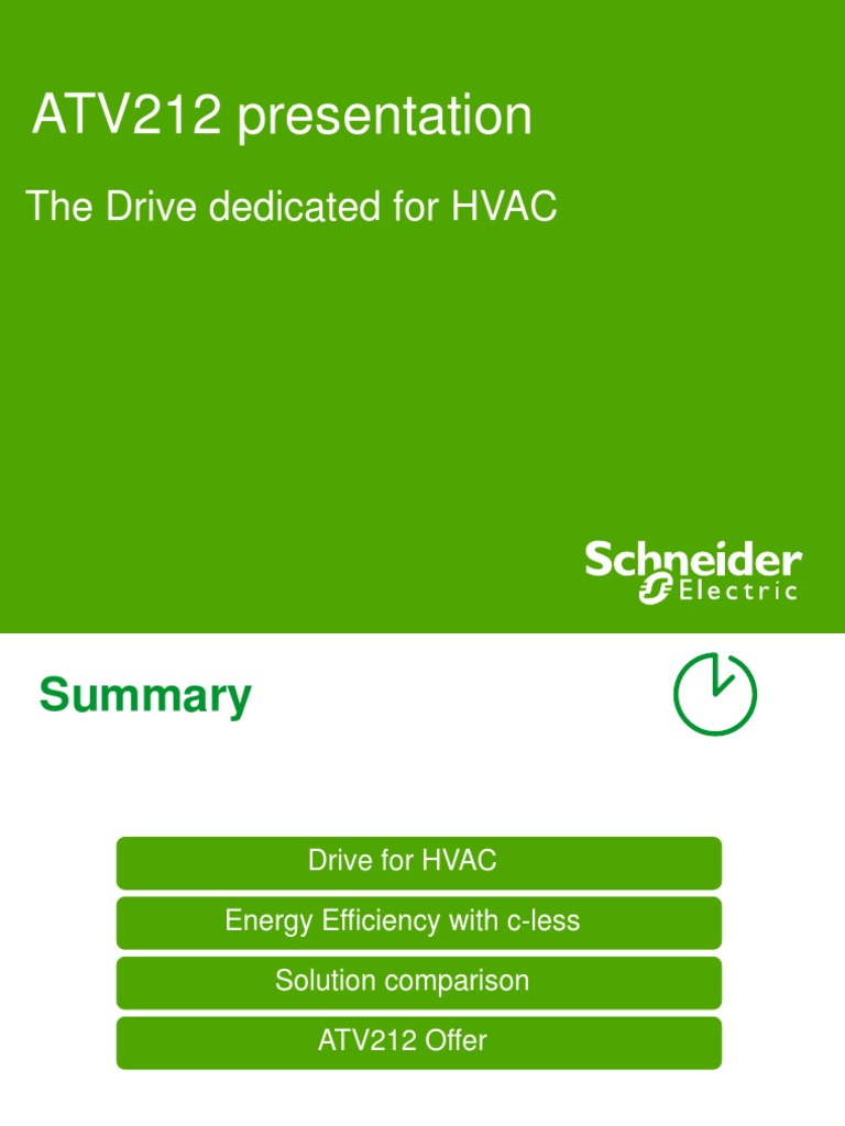 ATV212 - The Drive Dedicated For HVAC | PDF | Electric Motor | Pump