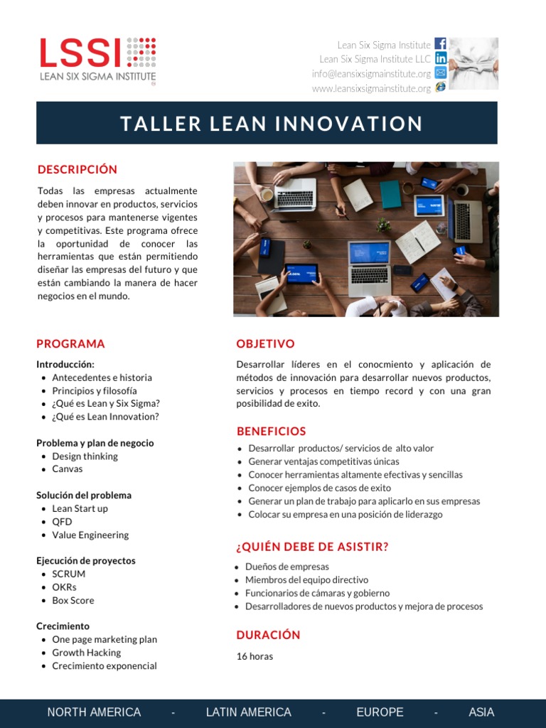 Brochure Lean Innovation PDF | PDF | Six Sigma | Economias