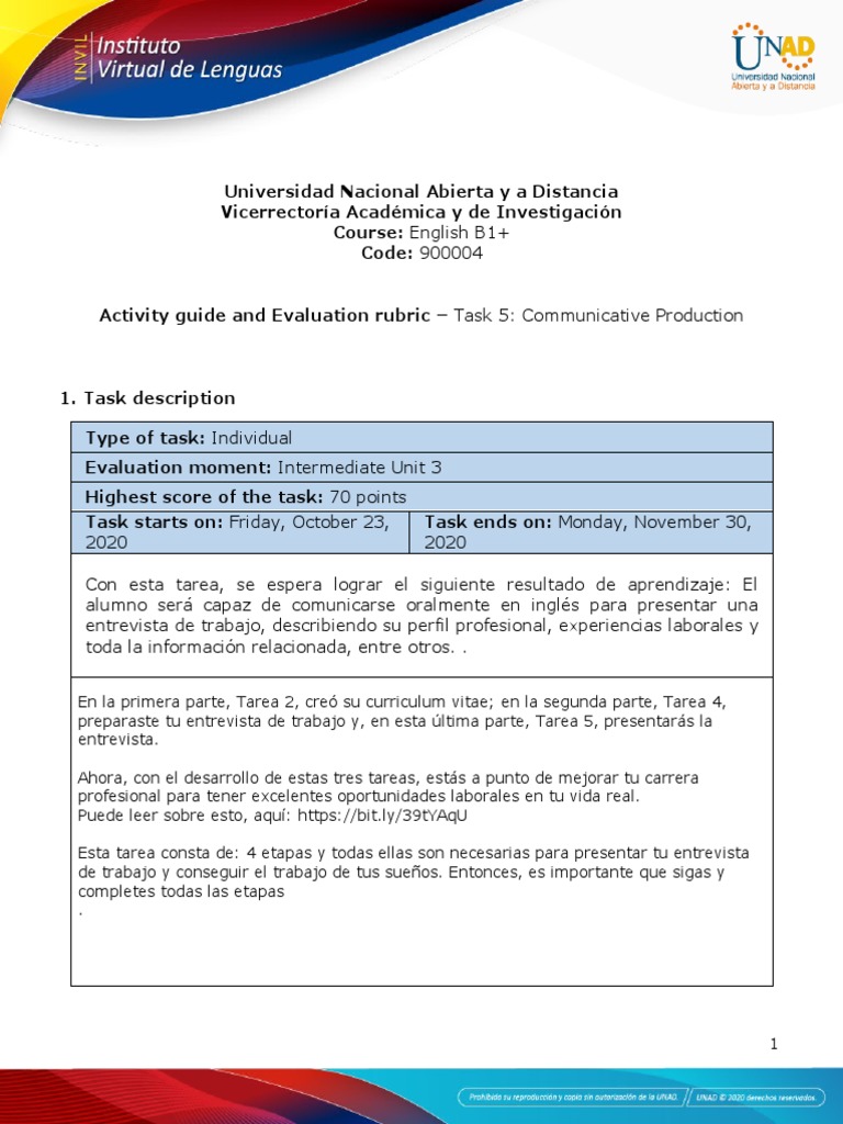 Unit 3 - Task 5 - Communicative Production (1) - Traducida Al Español ... Unit 3 - Task 5 - Communicative Production (1) - Traducida Al Español ...