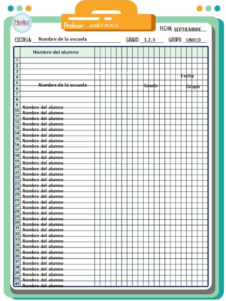 Lista de Alumnos por Grado y Maestro | PDF