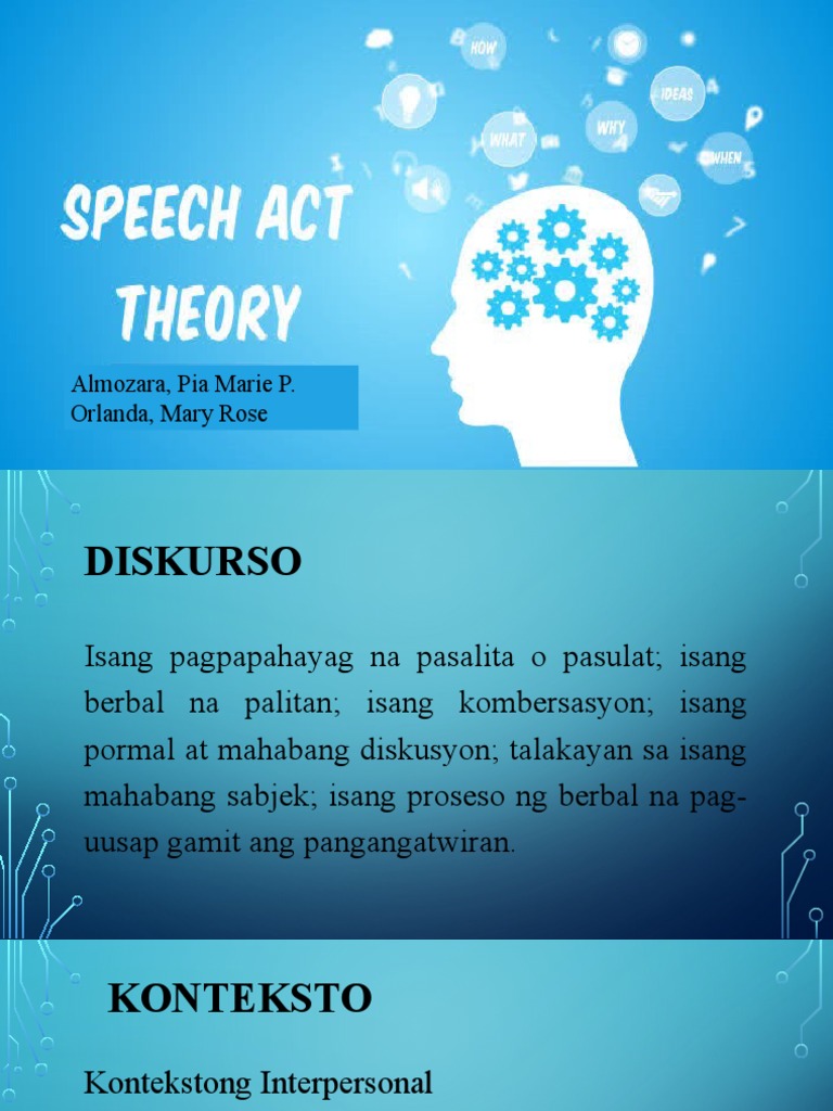 Speech Act Theory | PDF