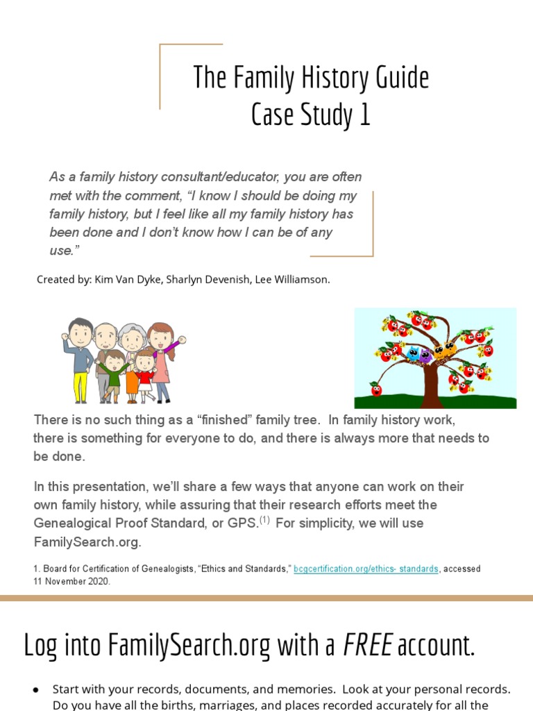 The Family History Guide Case Study 1 | PDF | Genealogy | Science