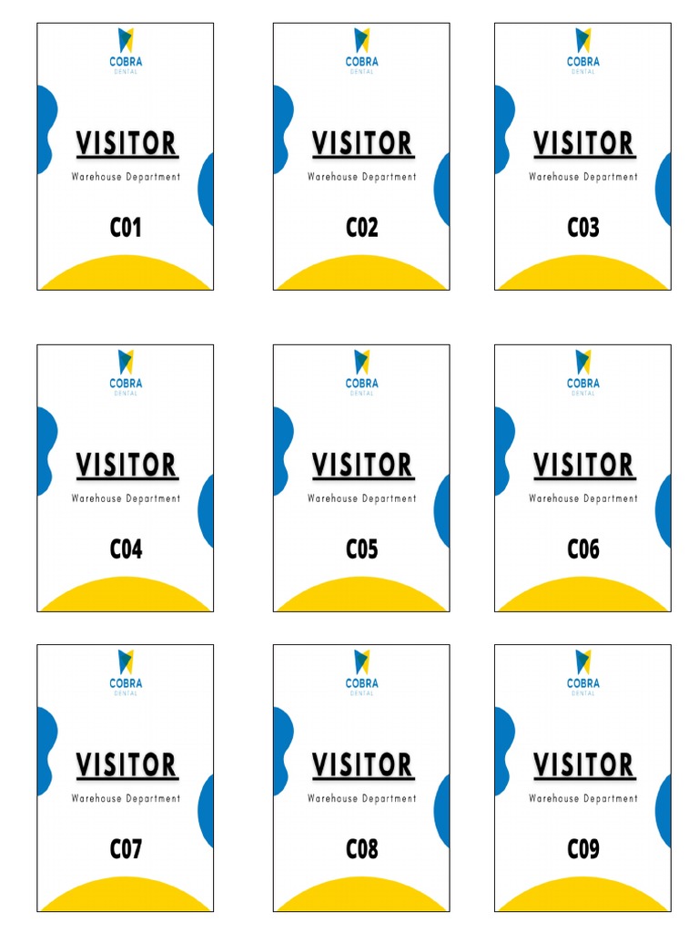 Contoh Kartu Visitor | PDF