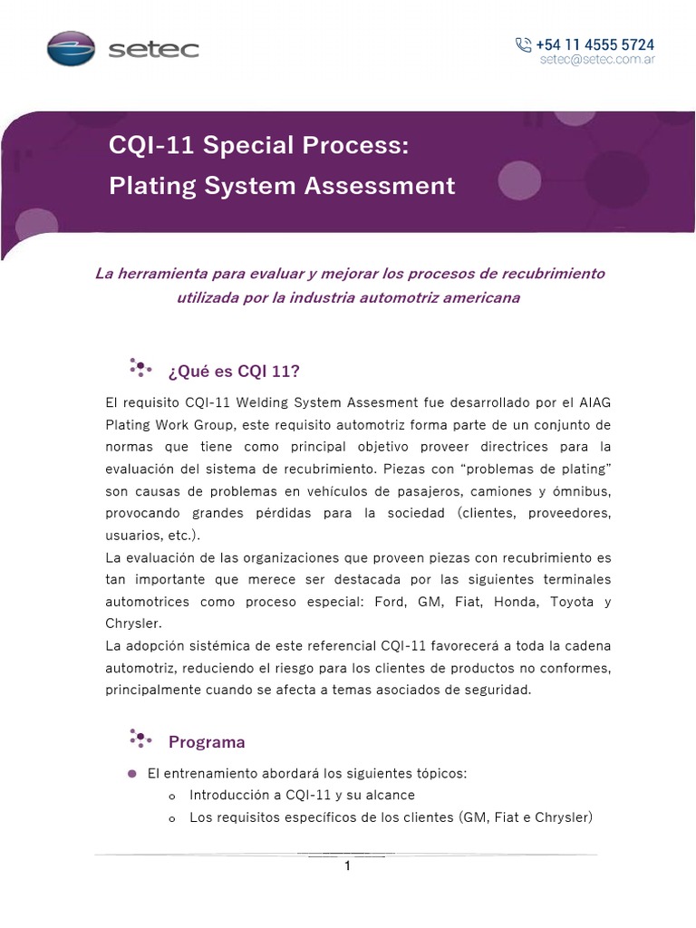 118 CQI 11 Special Process Plating System Assessment AC R 03 R3 | PDF ...