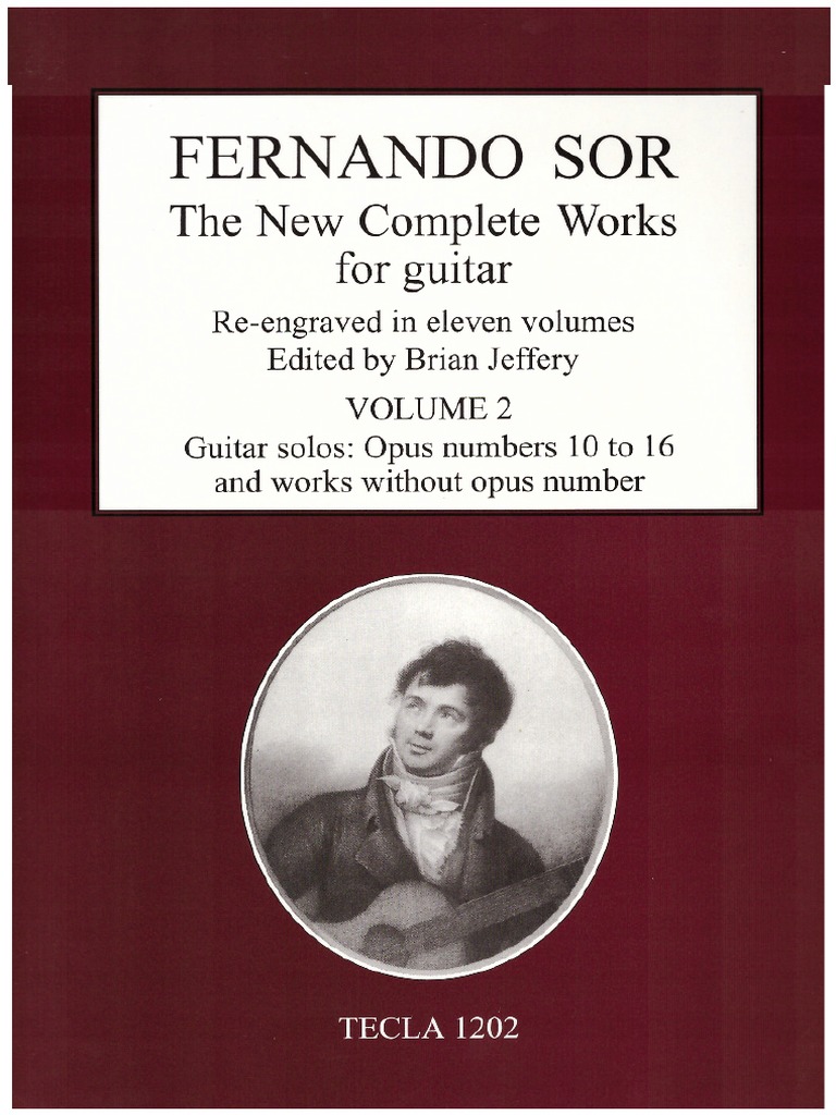 Fernando Sor - Volume 2 - Guitar Solos Op 10-16 (Edition Brian Jeffery ...
