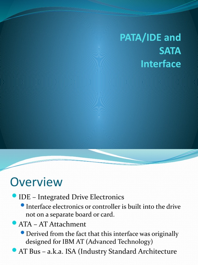 PATA and SATA Interface Overview | PDF