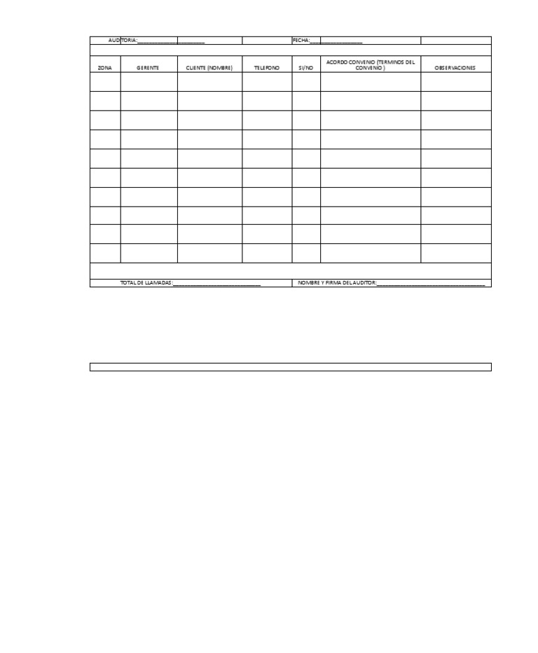 Reporte Llamadas | PDF