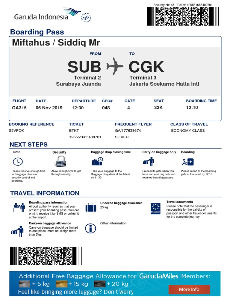 CGK SUB: Miftahus / Siddiq MR | PDF | Baggage | Aviation