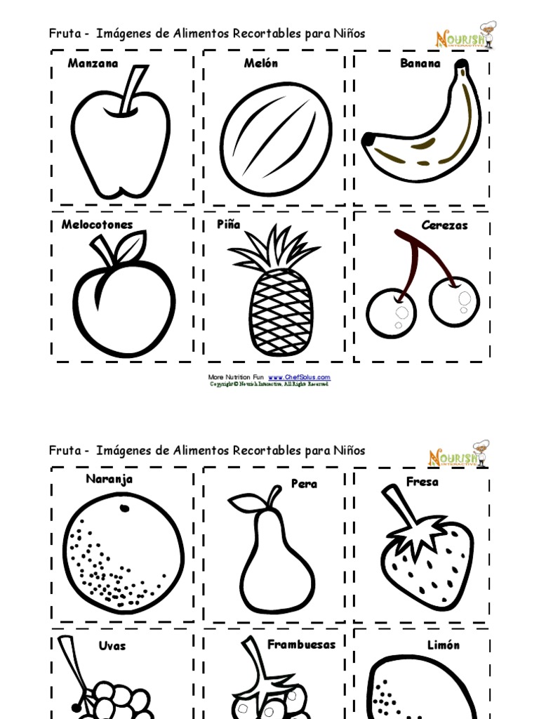 Es Spanish Kids Food Flash Cards Fruit PDF | PDF