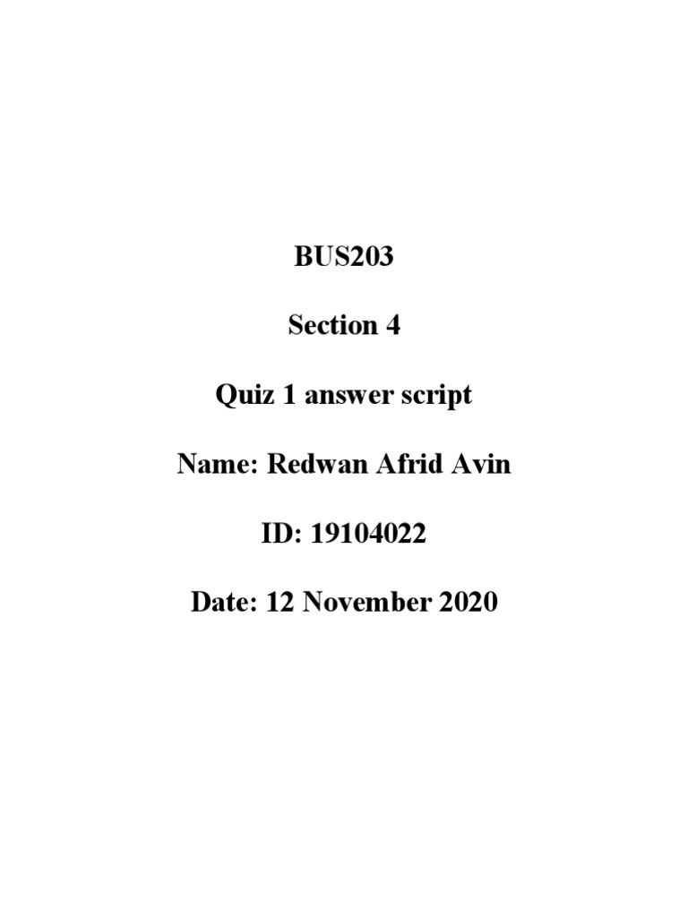 Redwan Afrid Avin - 19104022 - BUS203 - Section 4 | PDF | Watt | Economic Growth