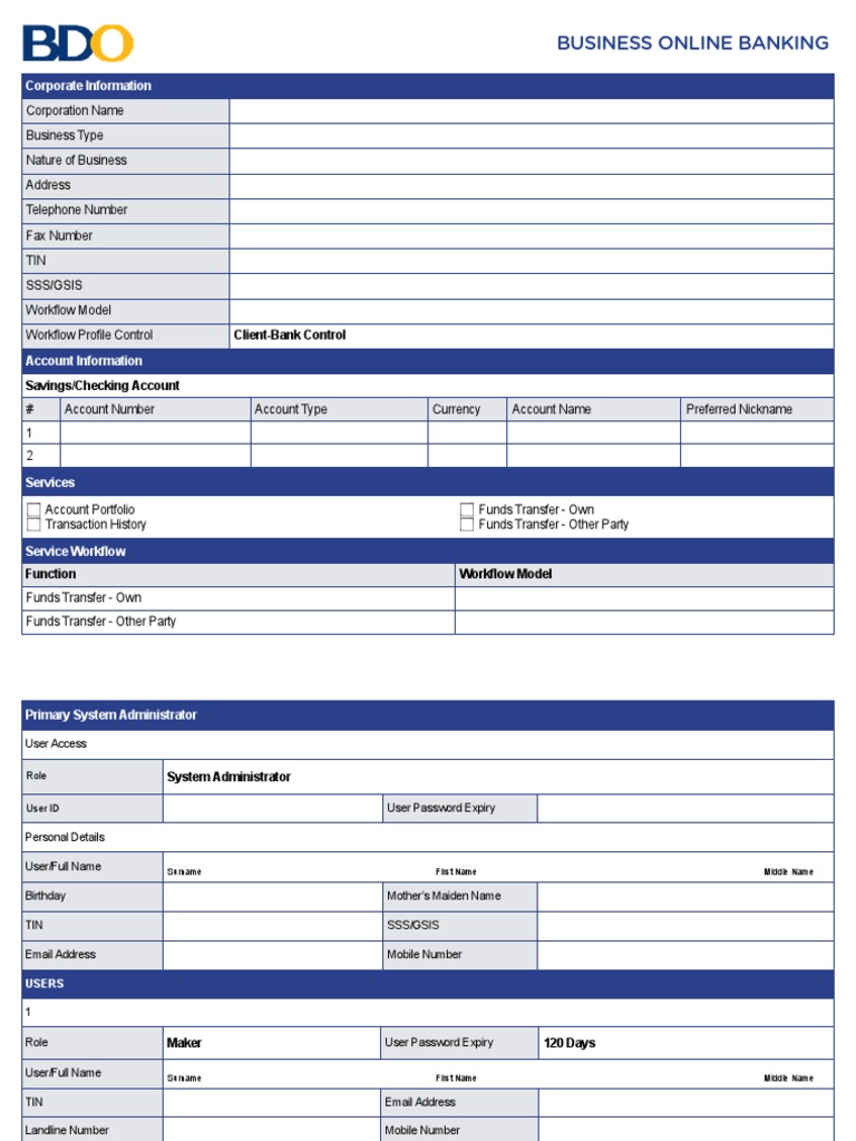 BOB Enrollment Form - Manual | PDF | Online Banking | Banks & Banking