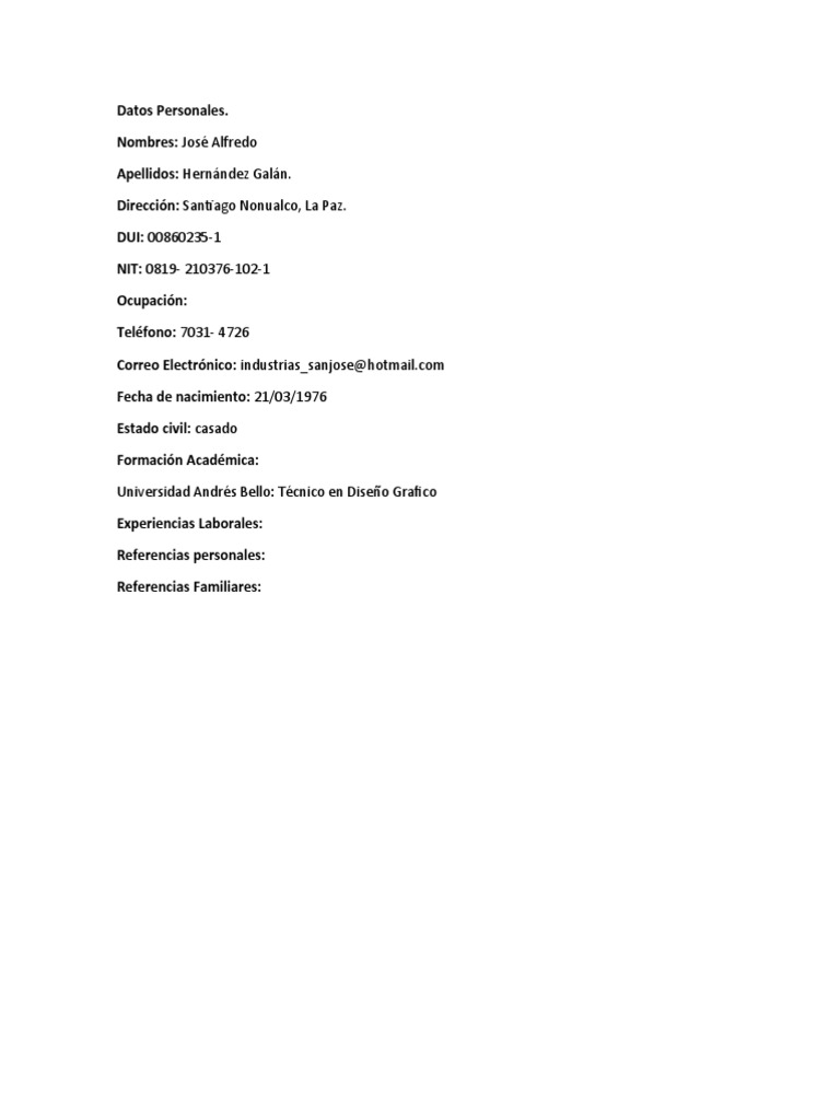 Curriculum Papi | PDF