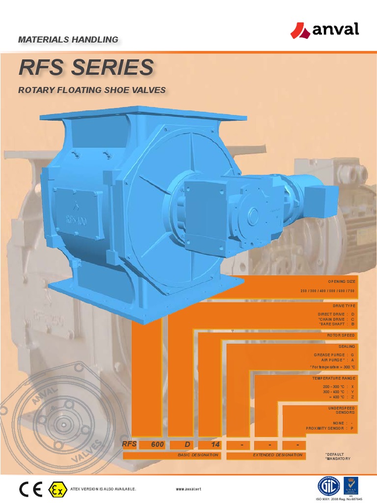 Rfs Series: Materials Handling | PDF | Valve | Mechanical Engineering