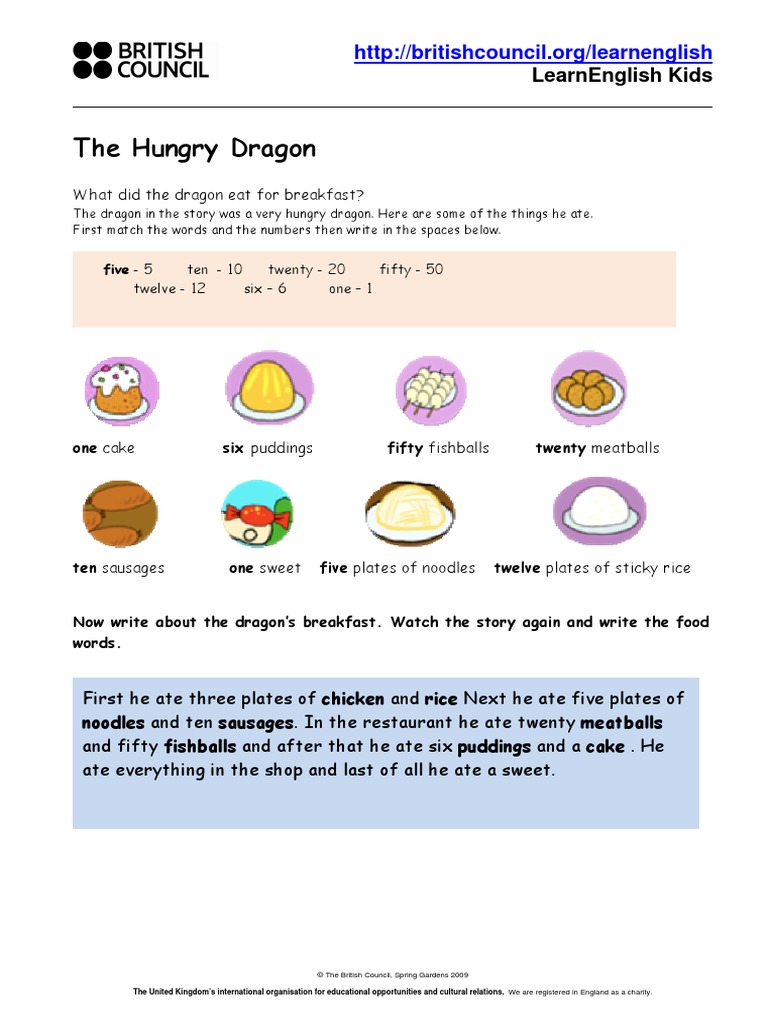 Hungry Dragon Activities Key | PDF | Wellness