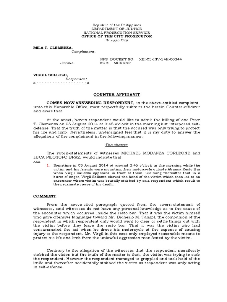 Office of The City Prosecutor Mila T. Clemenza, Complainant, - Versus | PDF | Affidavit | Prosecutor