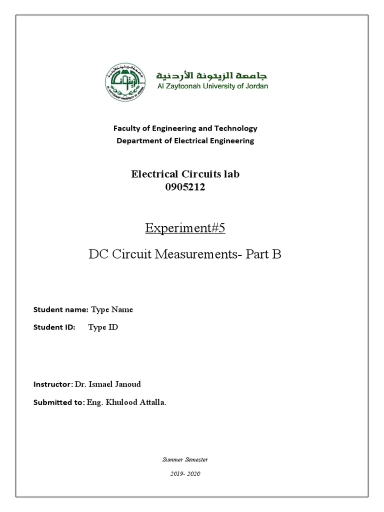 Electrical Circuits Lab Report | PDF | Electrical Network | Force