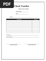 Cheque Payment Voucher Format in Excel | PDF | Payments | Cheque