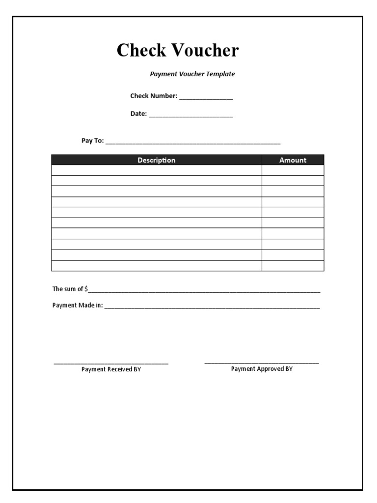 Check Voucher Template | PDF