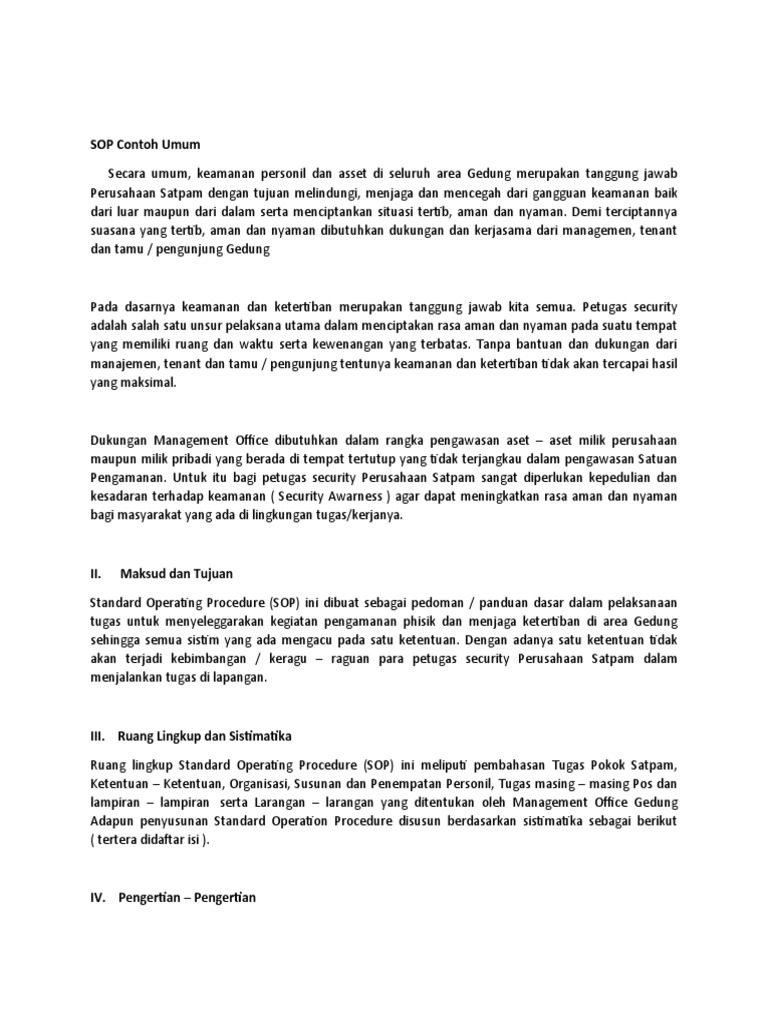 Contoh Umum Pam | PDF