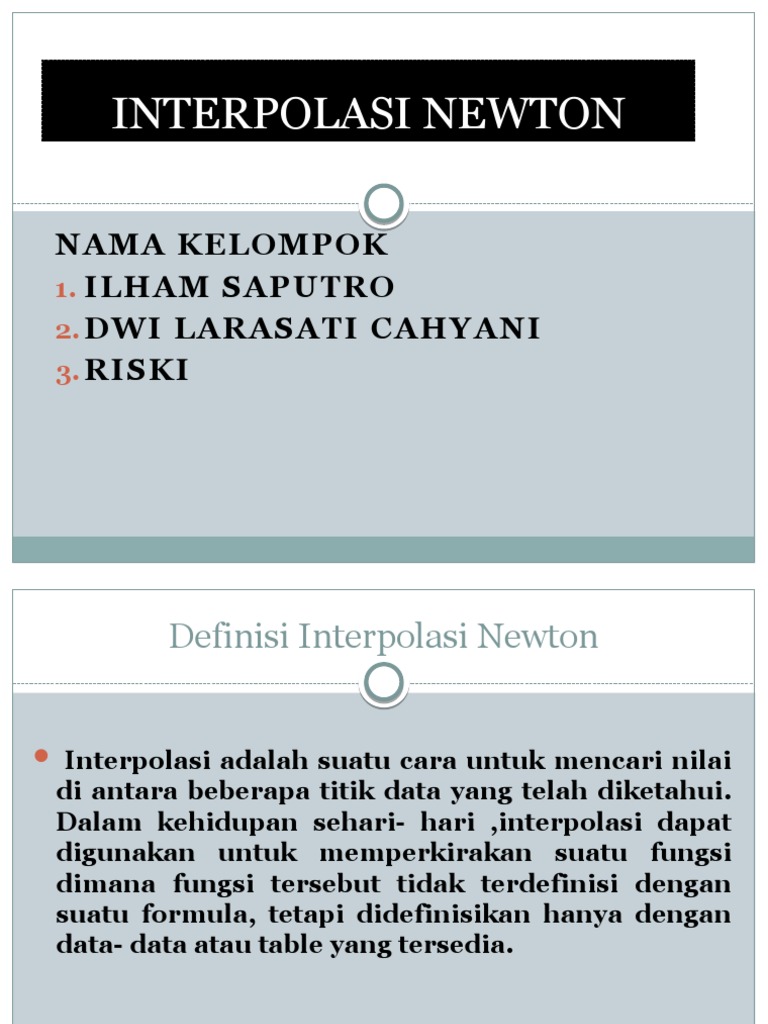 Interpolasi Newton | PDF