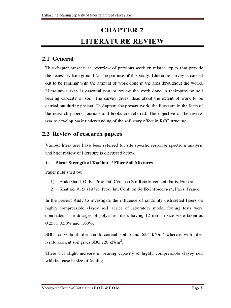 Chapter - 2. Literature Review | PDF | Soil | Science