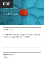 Unit Weight of Aggregates | PDF | Density | Weight