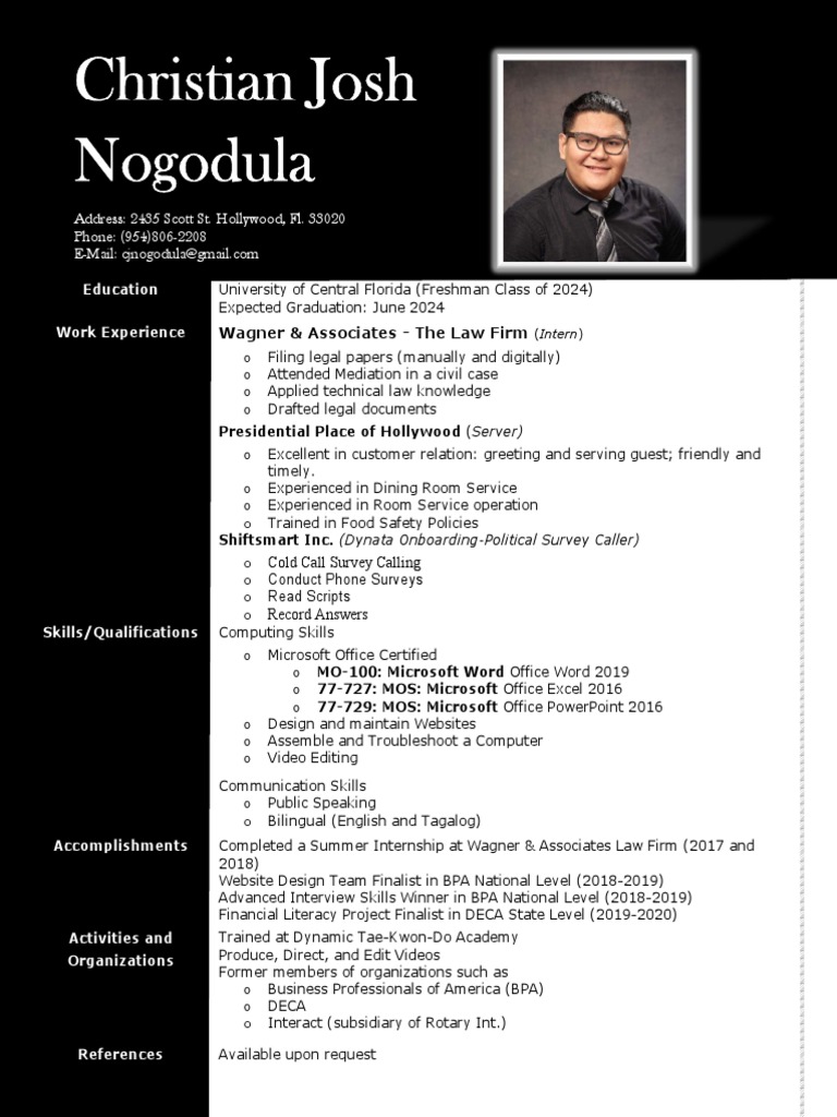 CJ Resume v2 | PDF | Microsoft Office | Communication