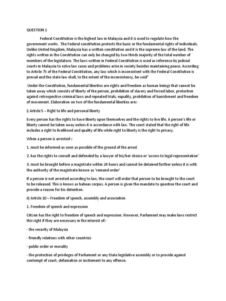 Law Assesment | PDF | Remand (Detention) | Constitution