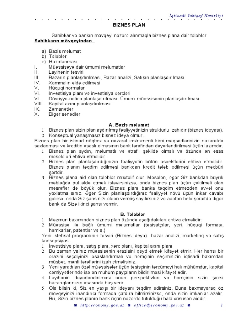 Biznes Plan | PDF