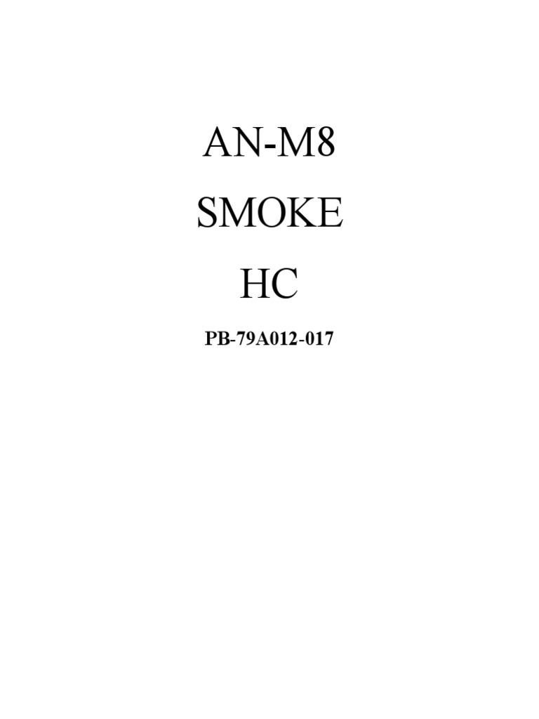 AN-M8 HC Smoke Overview | PDF