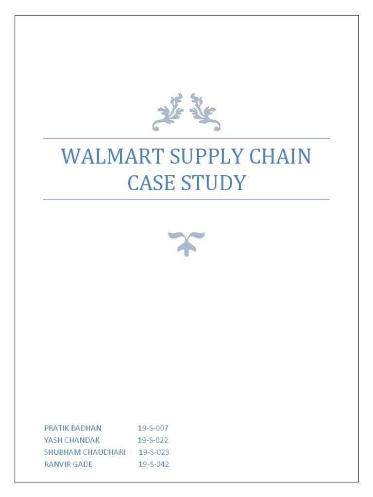7 - Walmart Supply Chain Case Study | Download Free PDF | Walmart | Retail