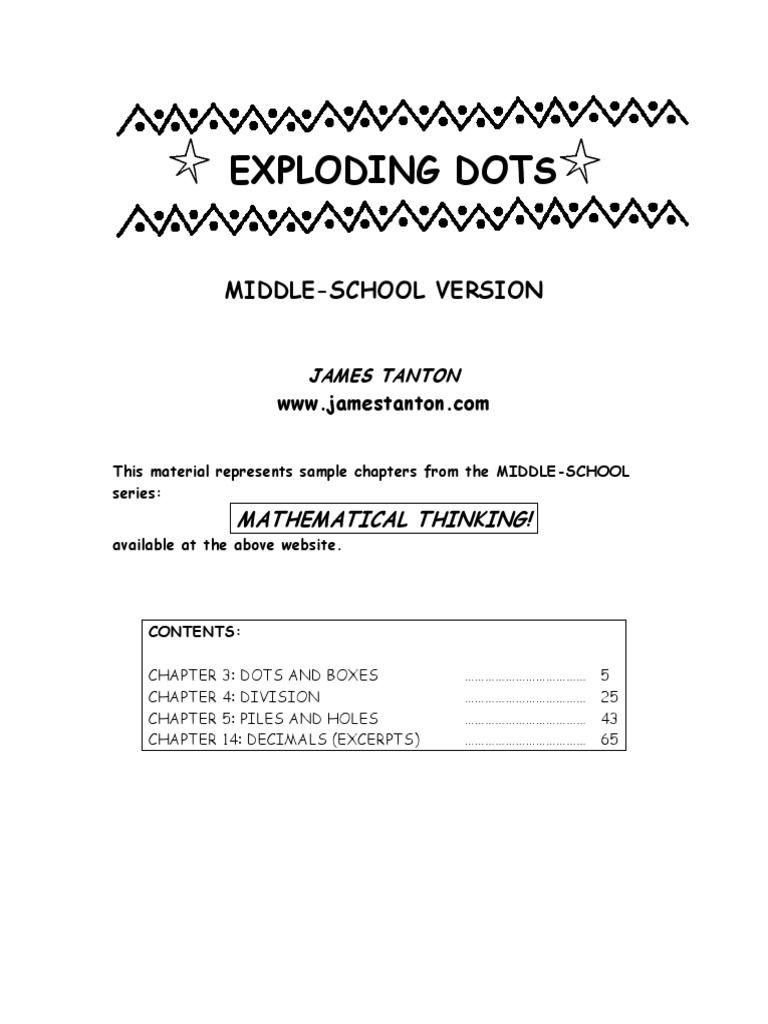 Exploding Dots - Student Version | PDF | Fraction (Mathematics) | Multiplication