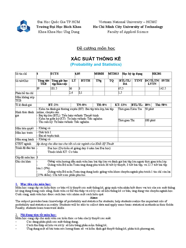 Xac Suat Thong Ke - 4tc | PDF