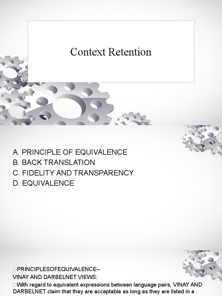 Context Retention | PDF | Translations | Cognition