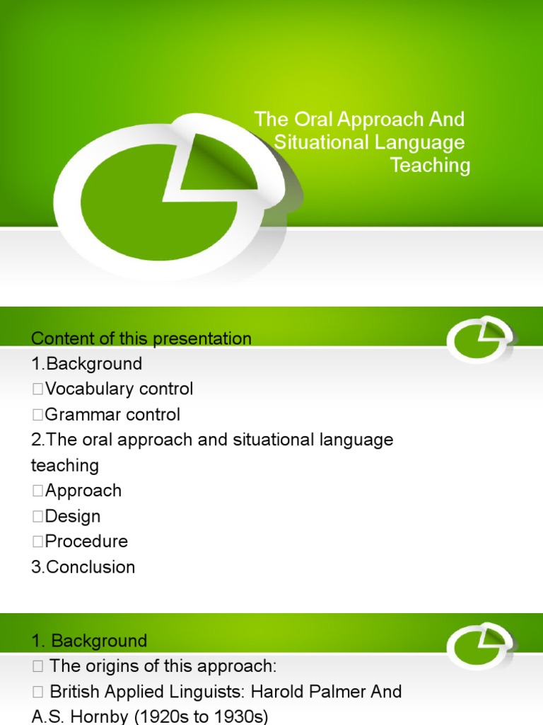 The Oral Approach and | PDF | Language Education | Linguistics
