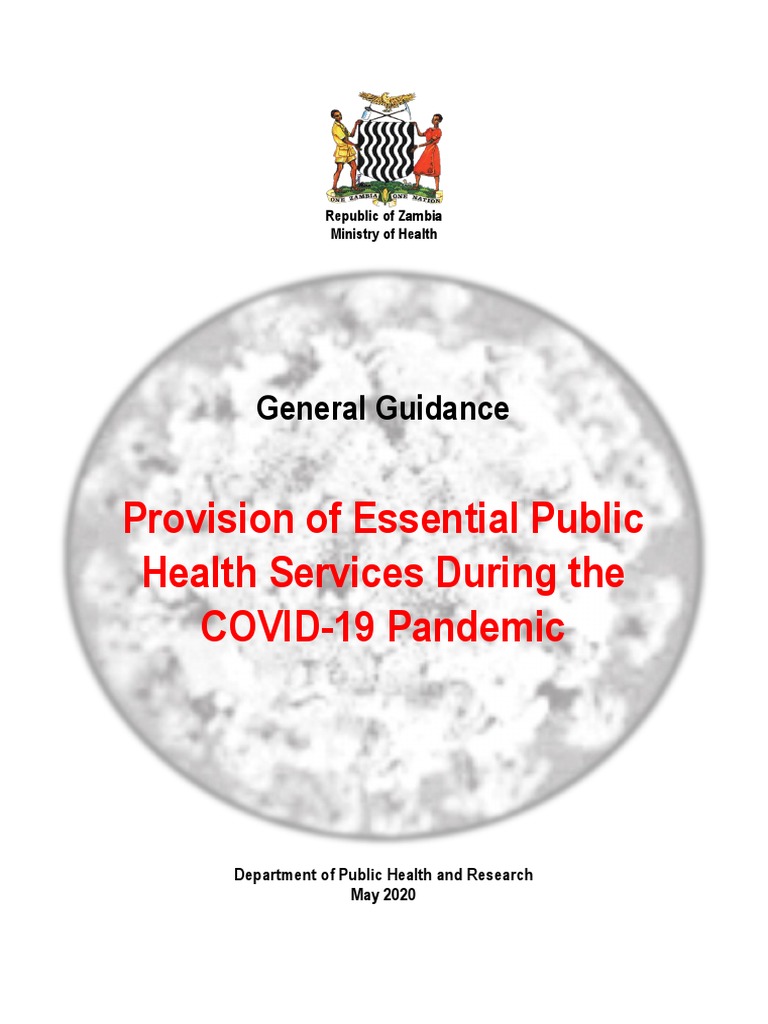 Public Health Guidelines On Continuation of Essential Services Amidst ...