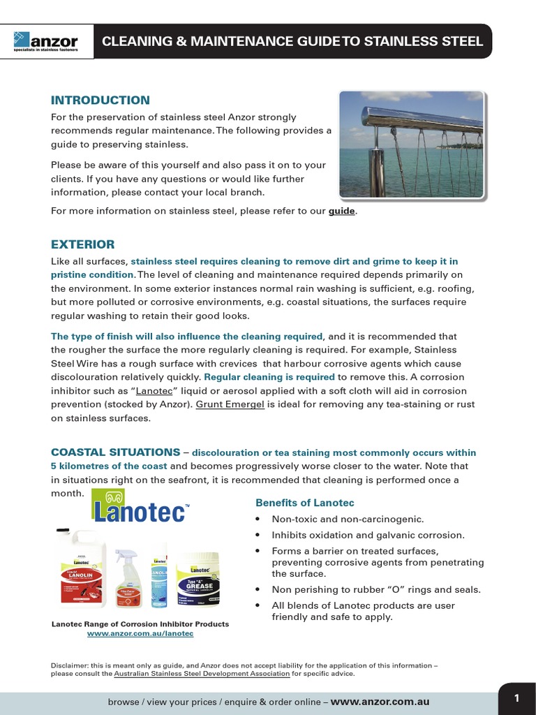 Stainless Steel Maintenance Guide | PDF | Stainless Steel | Corrosion
