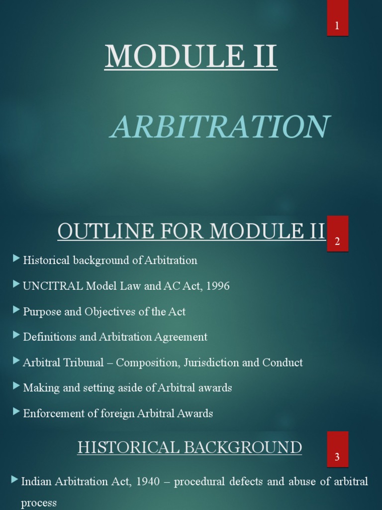 Adr PPT Module 2 | Download Free PDF | Arbitration | Arbitral Tribunal