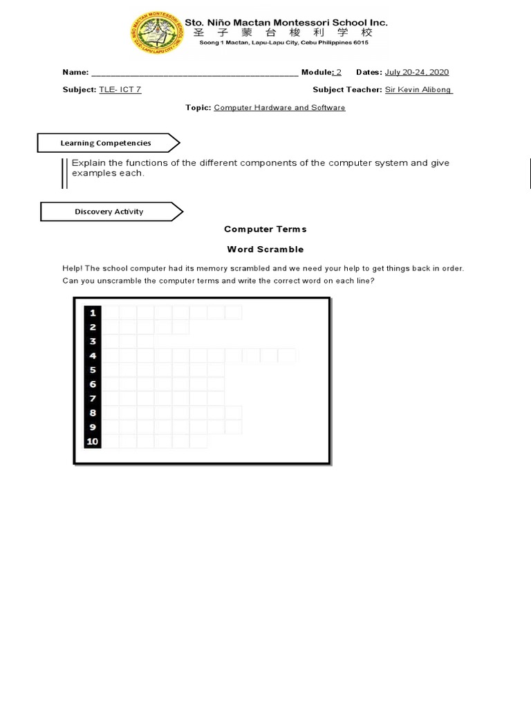 TLE 7 - Week 2 | PDF | Usb Flash Drive | Computer Data Storage