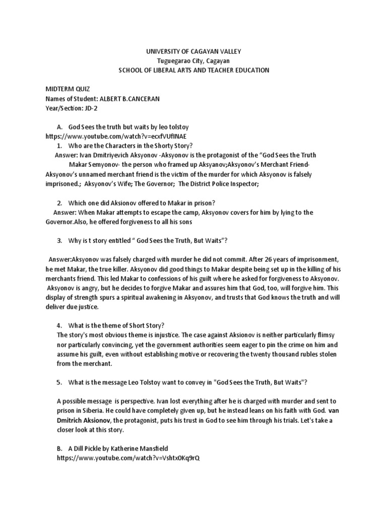 World Lit-Midterm Quiz | PDF World Lit-Midterm Quiz | PDF
