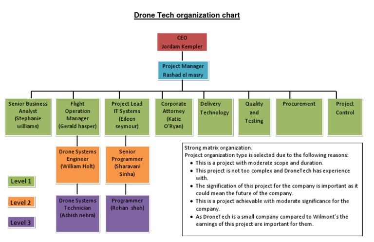 Drone Tech Organization Chart | PDF
