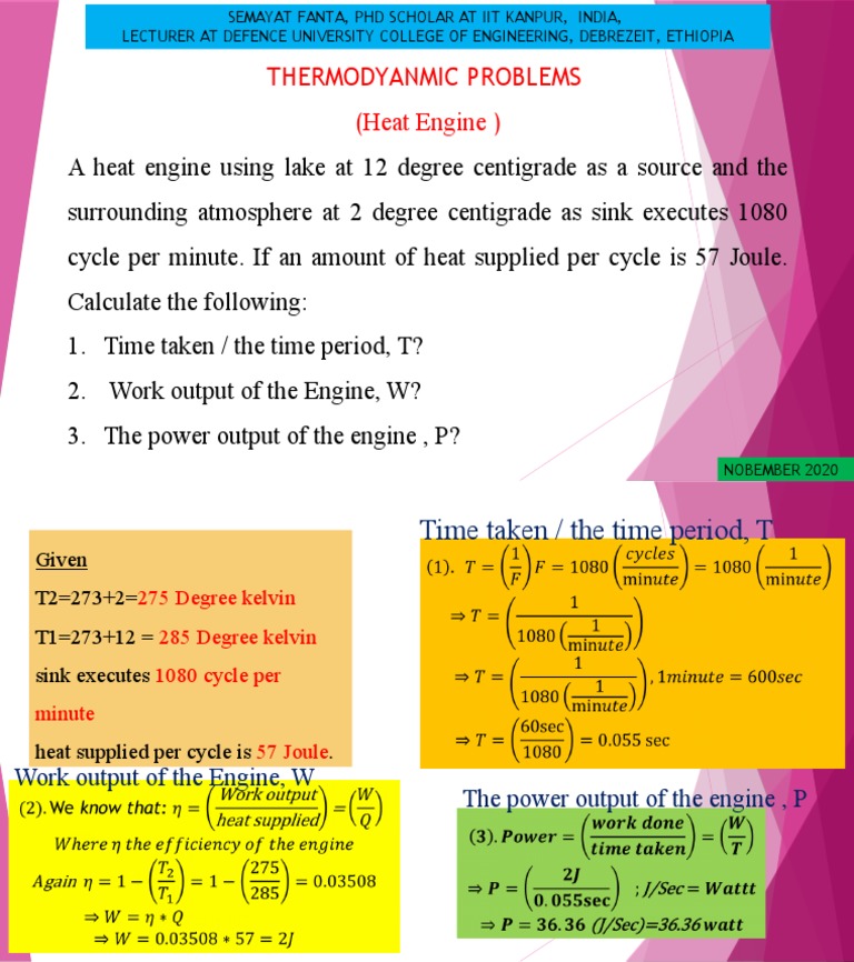 Thermodynamics Related Solved Problem | PDF | Heat | Physical Sciences