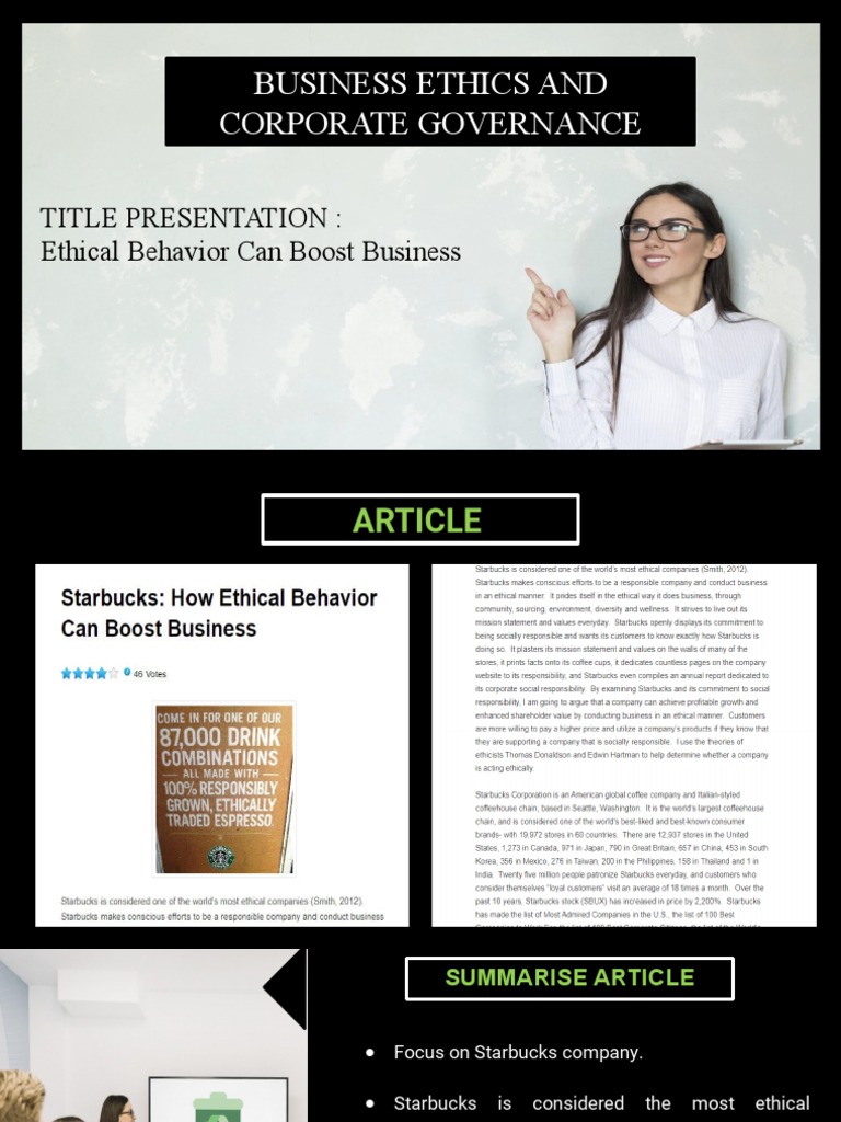 Starbucks: Ethics in Business Practices | PDF | Self-Improvement