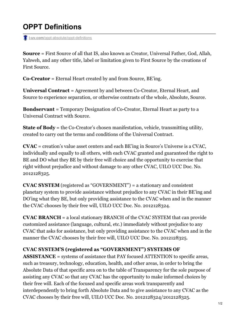 OPPT Definitions PDF | PDF | Justice | Crime & Violence