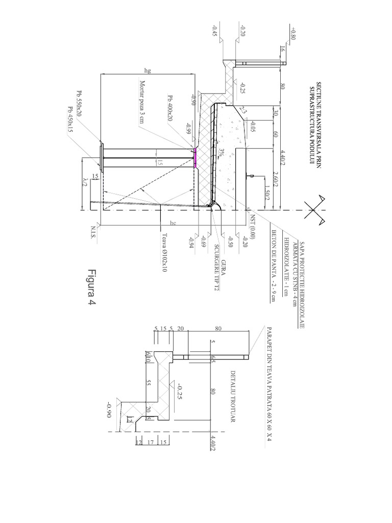 Sectiune Transversala Pod PDF | PDF