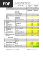 General Draft Survey - Excel Format | PDF | Technology & Engineering